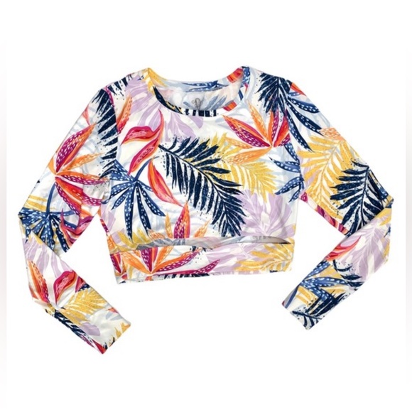 CALIA by Carrie Underwood | Swim | Nwot Watercolor Palms Cropped ...